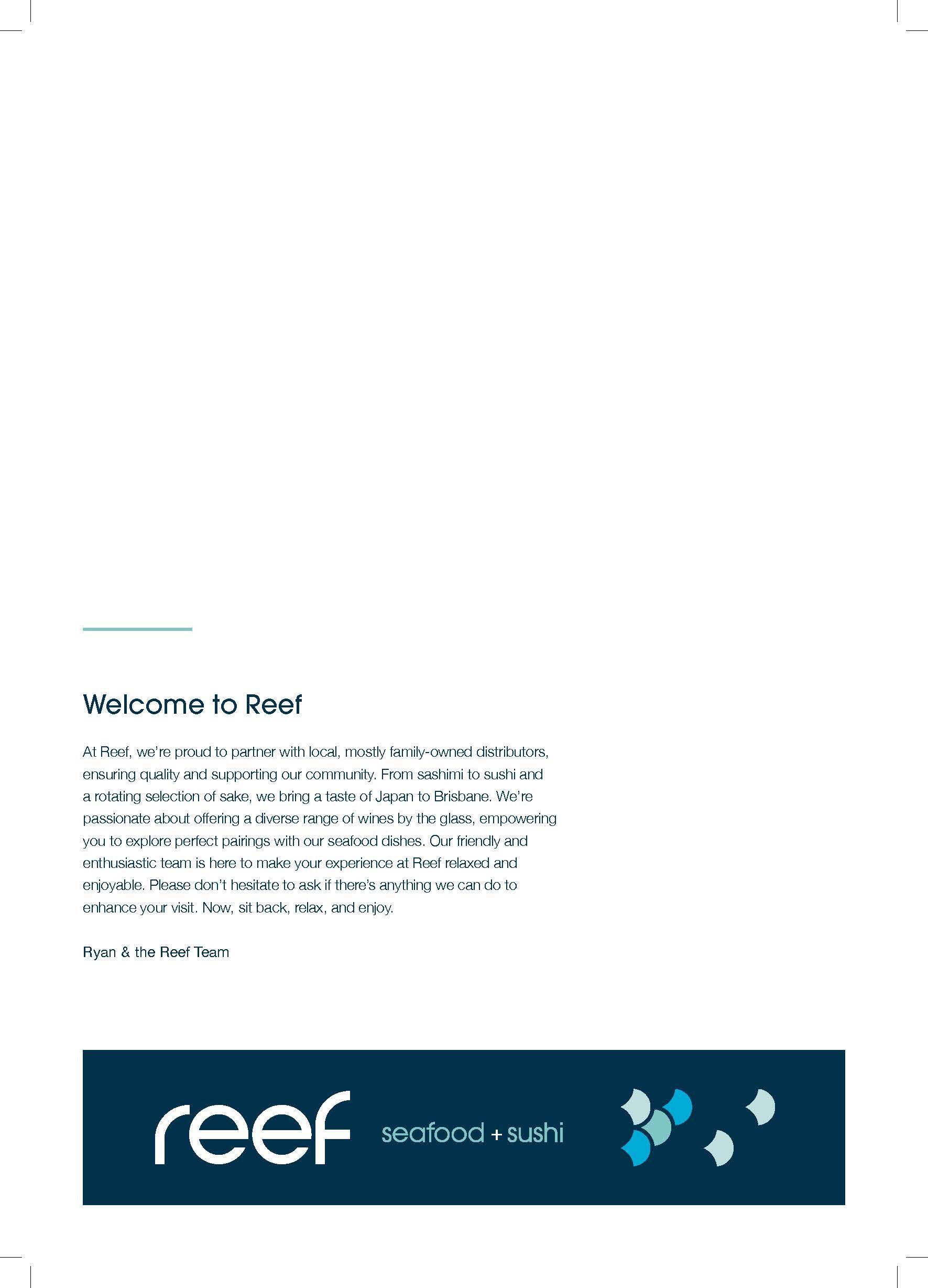 Menu | Reef Gasworks